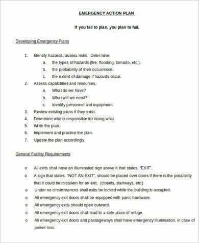 Emergency Action Plan - 26+ Examples, Format, Google Docs, Word, Pages, Pdf
