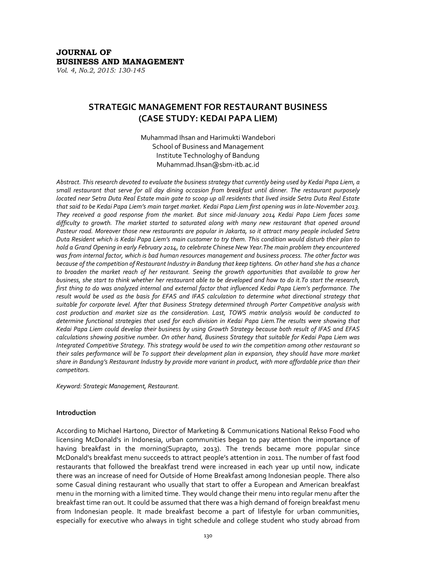 Restaurant SWOT Analysis Examples - 12+ PDF, Word, Pages | Examples