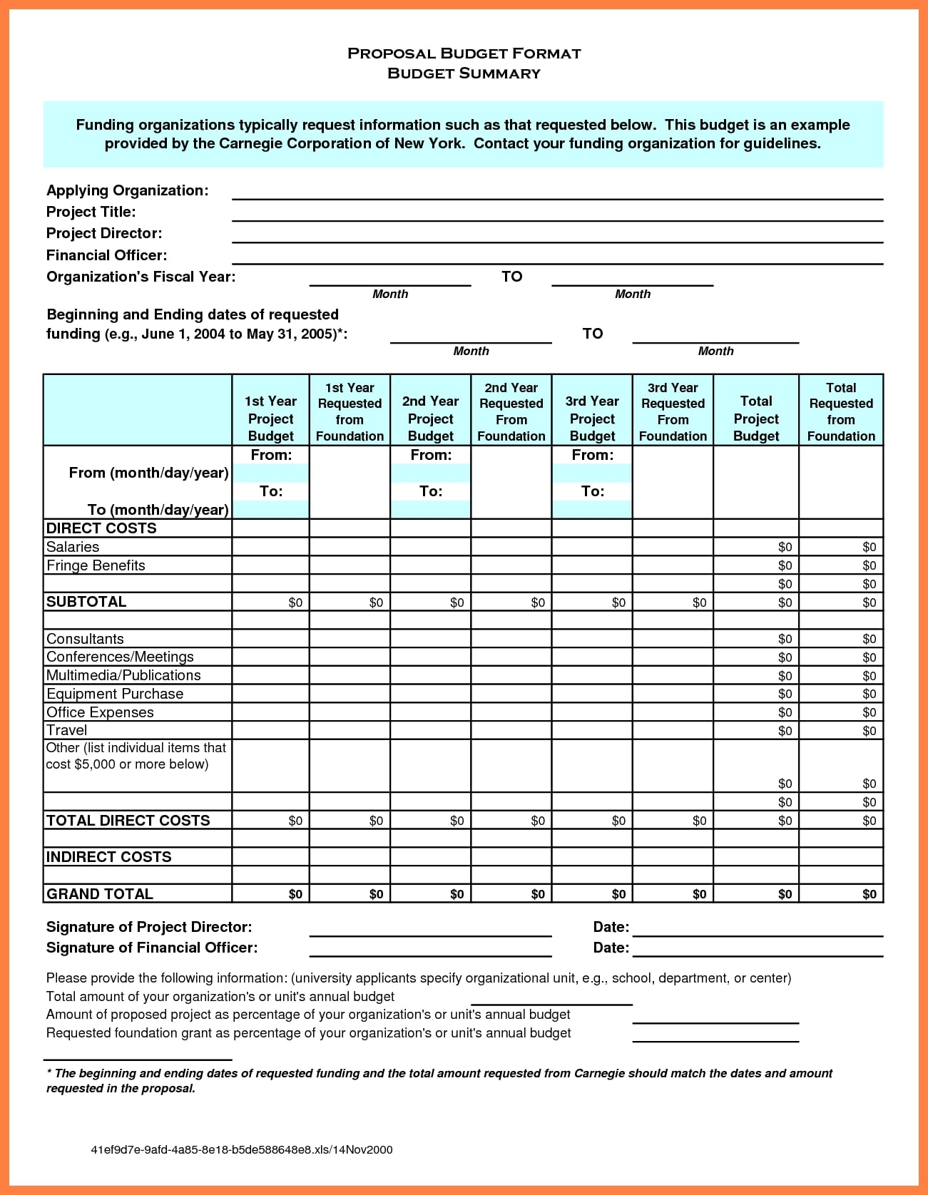 Budget Proposal Sample For Event Master Of Template Document