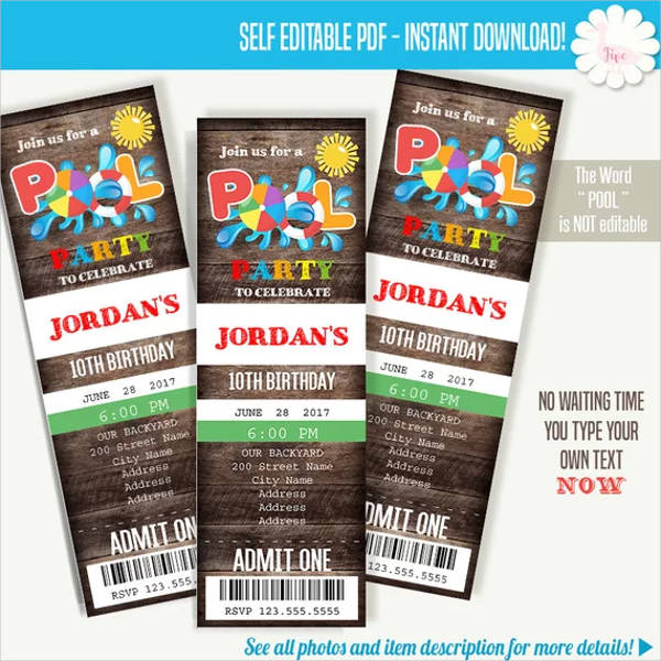 13+ Summer Party Ticket Designs & Examples - PSD, AI | Examples