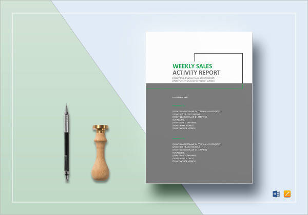 Weekly Sales Activity Report Examples 9 PDF Excel Examples