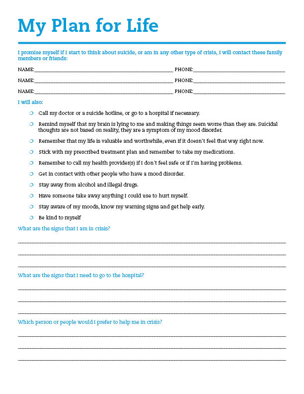 Wellness Recovery Action Plan Worksheets