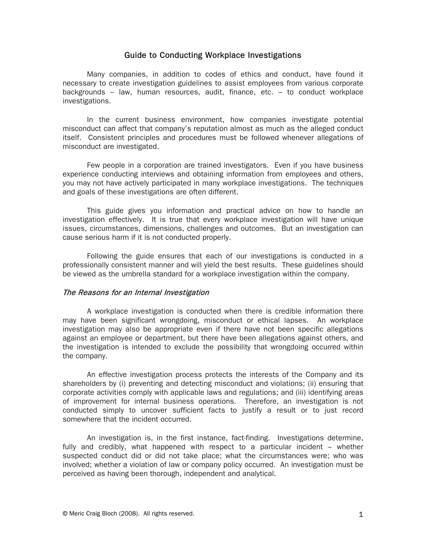 Writing An Employee Investigation Report Investigation Report Form 