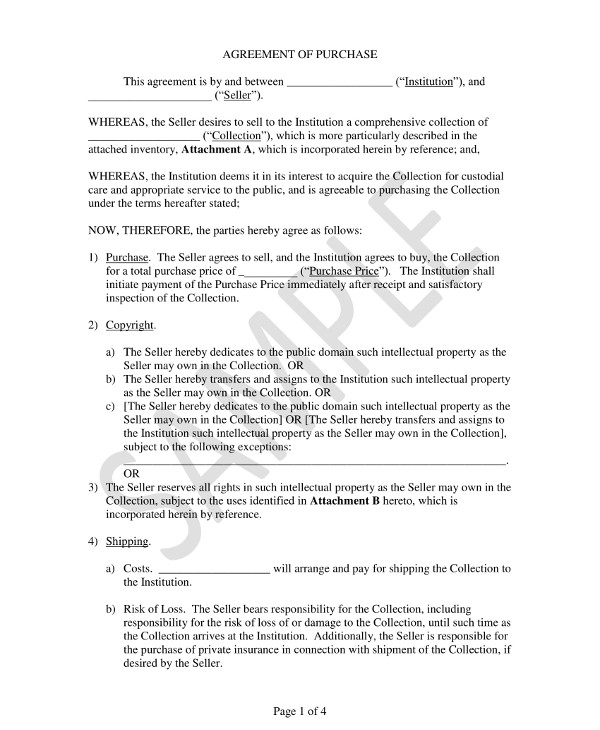 Purchase Agreement Contract - 15+ Examples, Format, Pdf | Examples