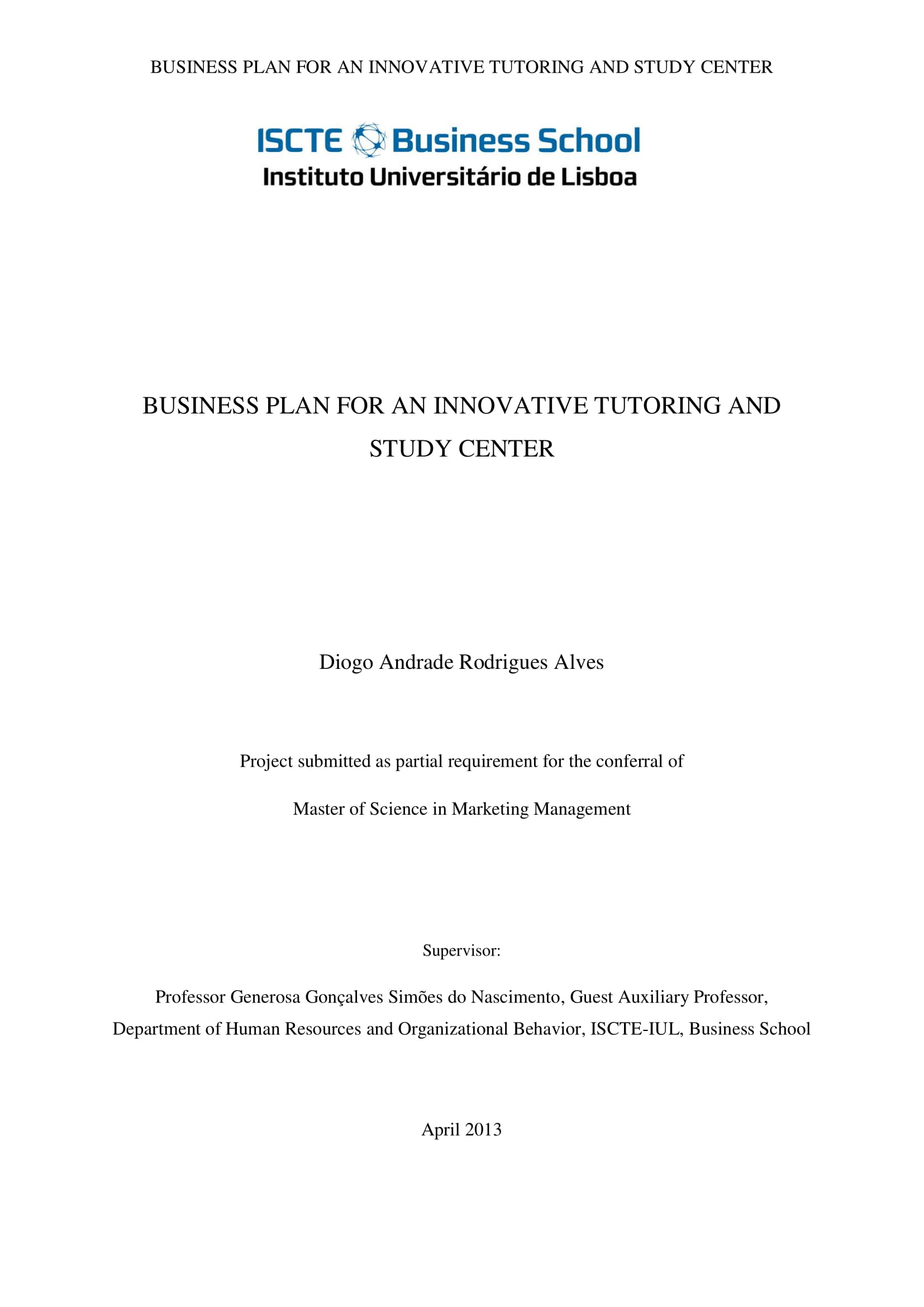 Tutoring Business Plan - 7+ Examples, Format, Pdf | Examples