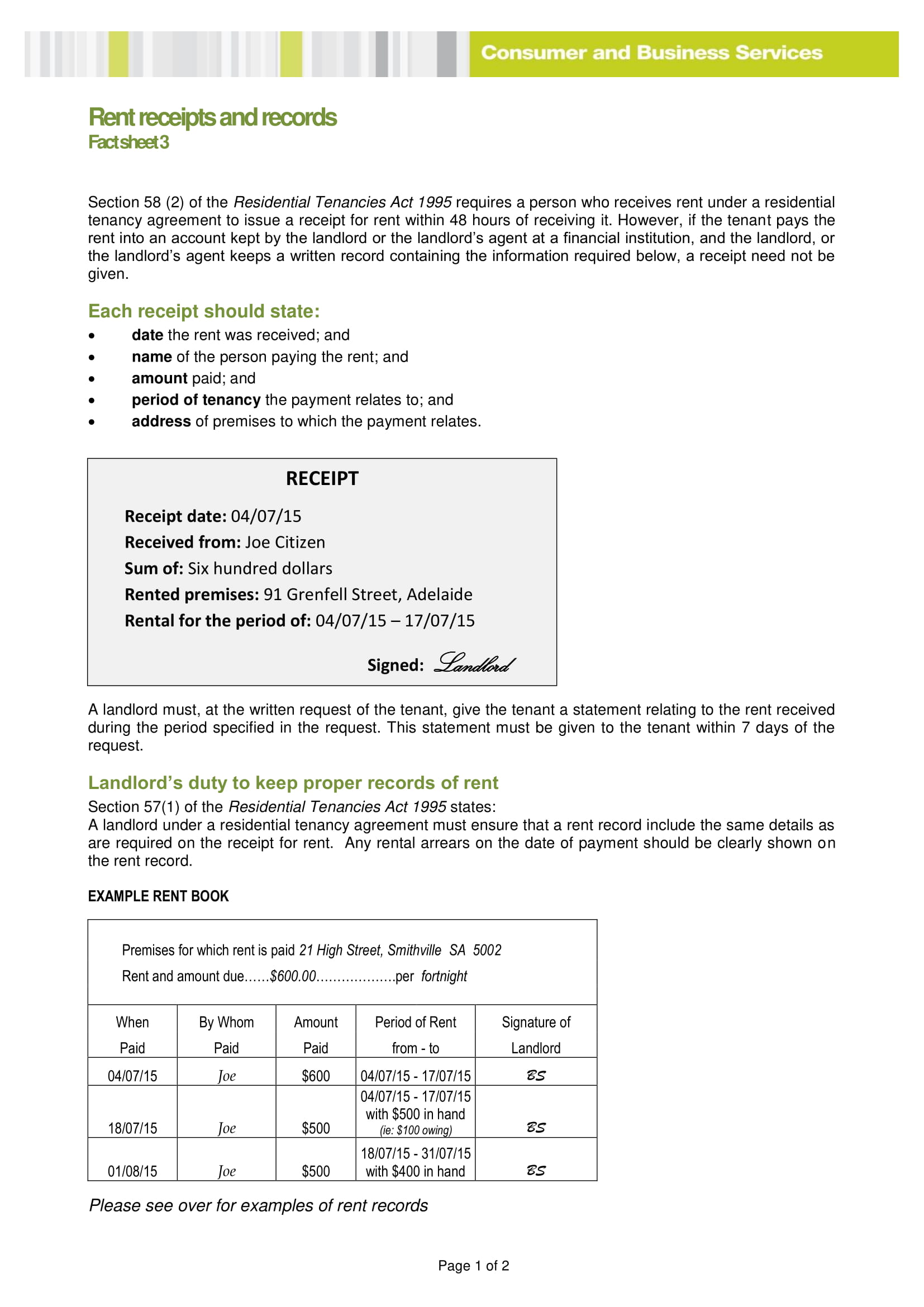 Simple Receipt - 17+ Examples, Format, Pdf