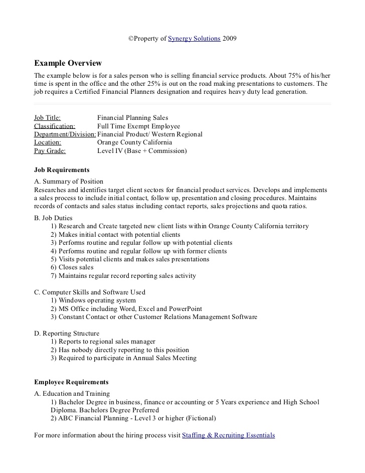 Job Analysis Examples 11 PDF Word Examples