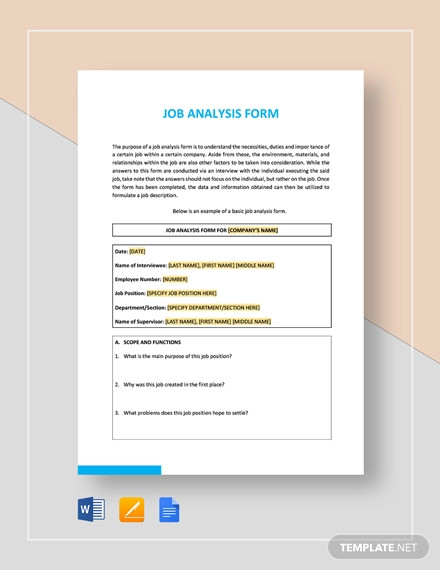 Job Analysis - 22+ Examples, Format, Pdf | Examples