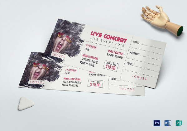 10 Live Concert Ticket Examples