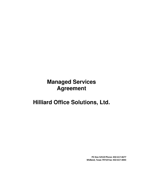 Managed Services Contract - 10+ Examples, Format, Pdf | Examples