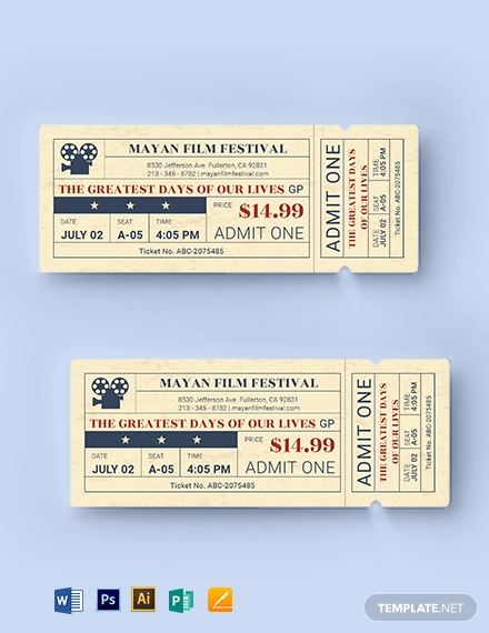 29 Best Movie Ticket Examples PSD AI Examples