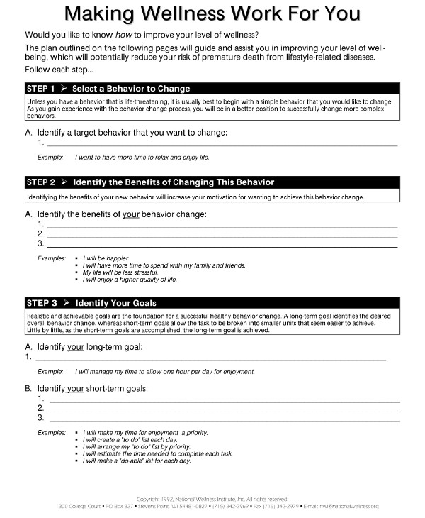 Behavior Contract Template HQ Template Documents