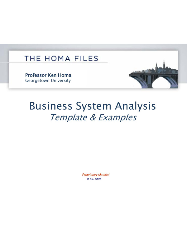 Business Systems Analysis - 9+ Examples, Format, Pdf | Examples