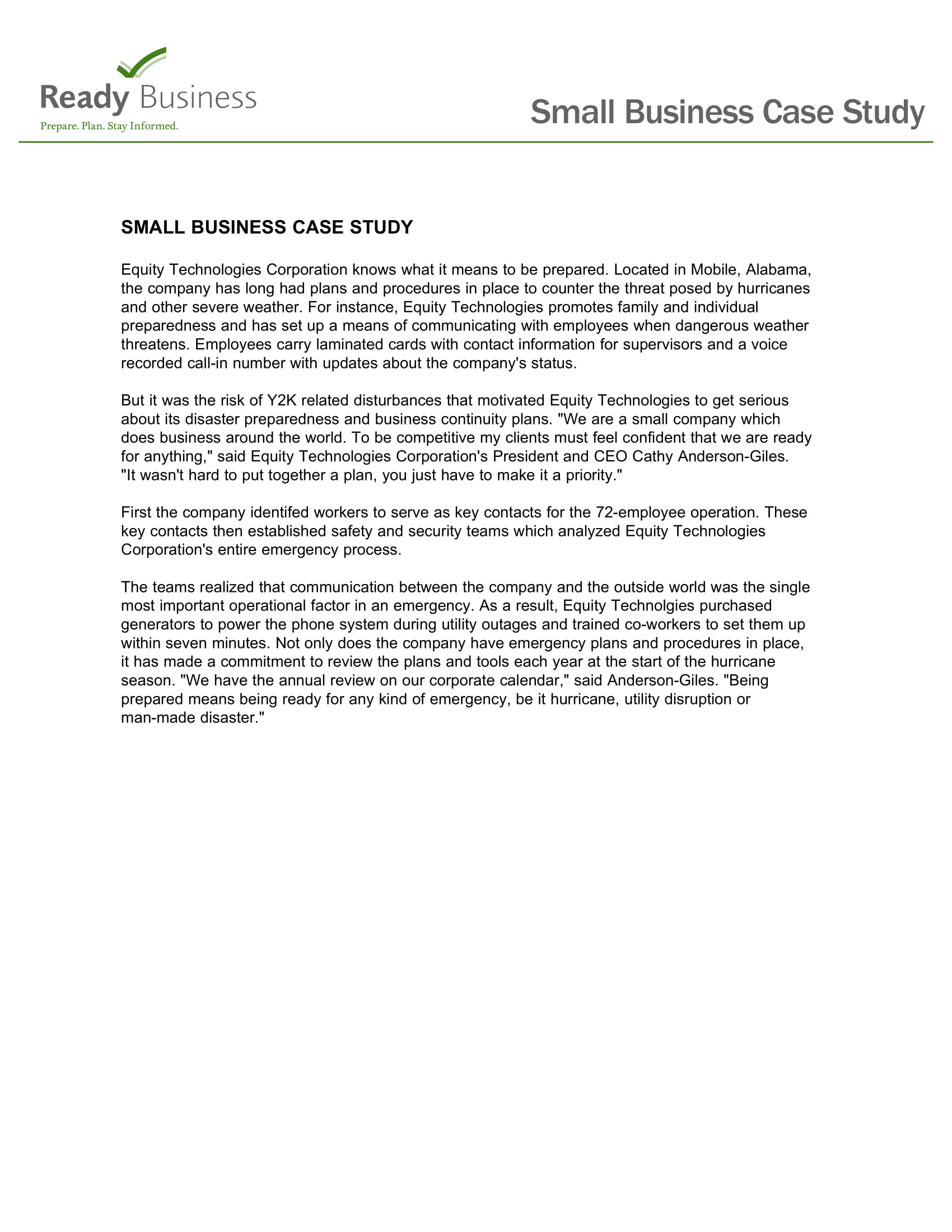 Brewery Company A Case Study Adexa