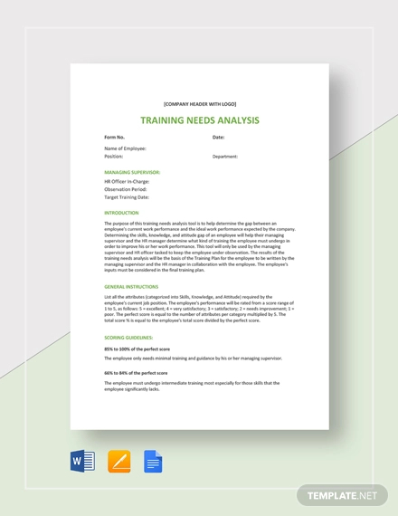 Needs Analysis 50 Examples Format Pdf Examples