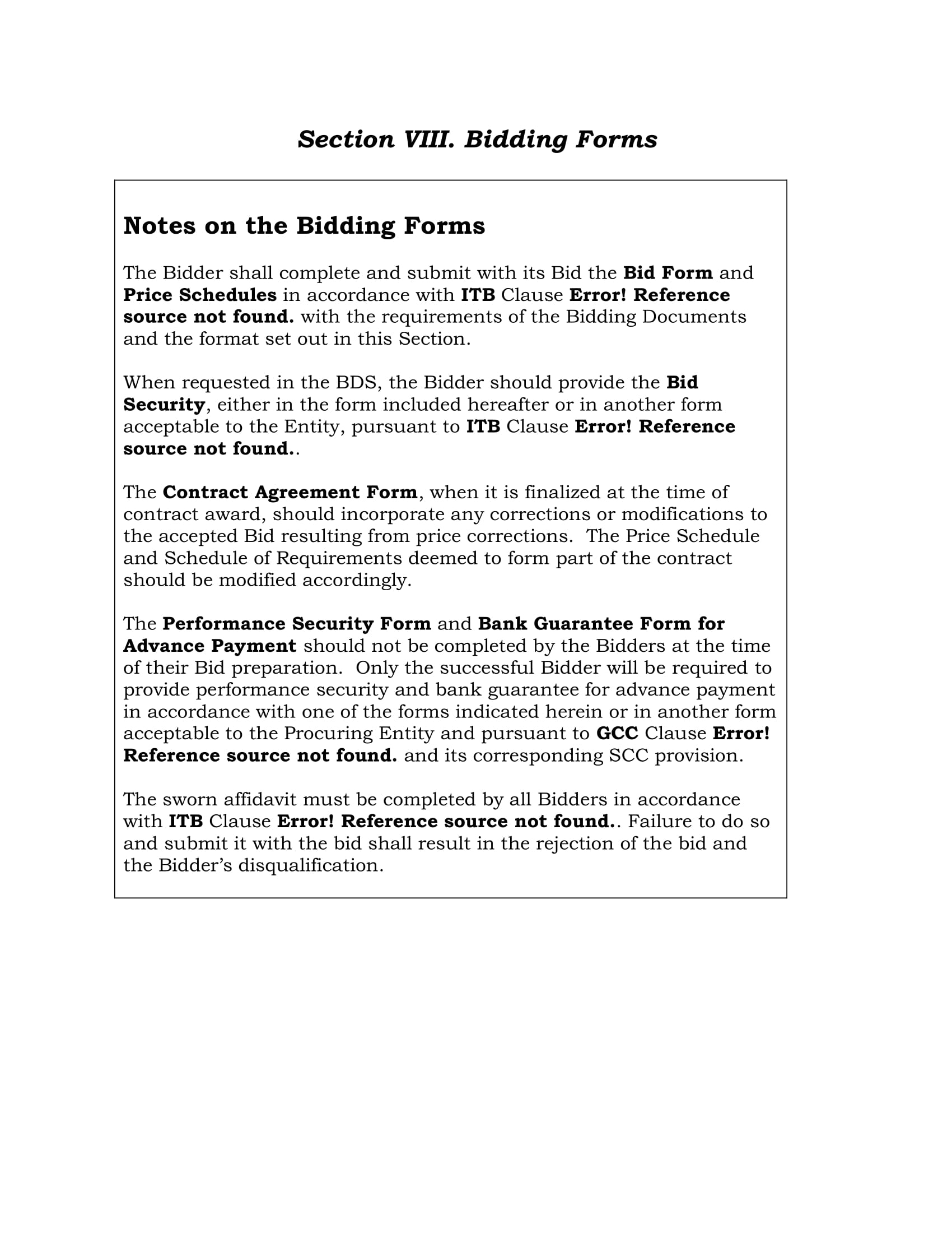 Project Bid Form - 10+ Examples, Format, Sample | Examples