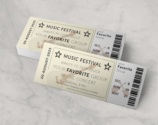23 Vintage Ticket Designs And Examples PSD AI Pages Word 