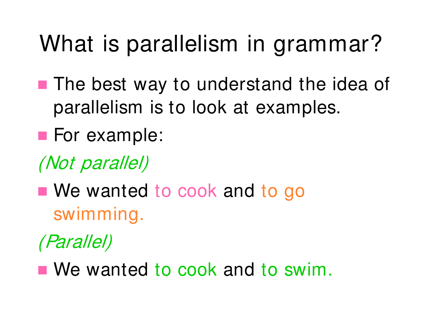 What Is Parallelism Definition Examples Of Parallel Structure In Vrogue