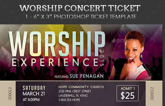 Live Concert Ticket - 16+ Examples, Format, Sample | Examples