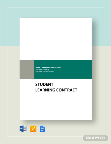 Student Academic Contract - 11+ Examples, Format, Pdf | Examples