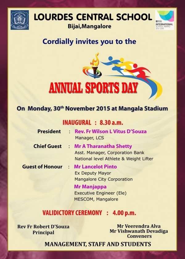 Sports Day Invitation Card Design
