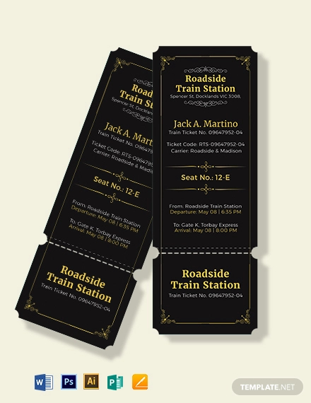 Vector Train Ticket - 11+ Examples, Format, Sample | Examples