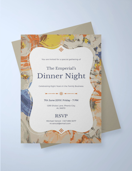 33 Dinner Invitation Examples PSD AI Word Examples