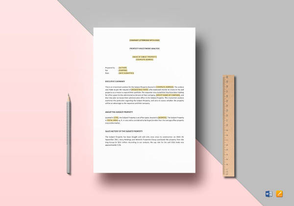 Investment Analysis - 15+ Examples, Format, Pdf | Examples