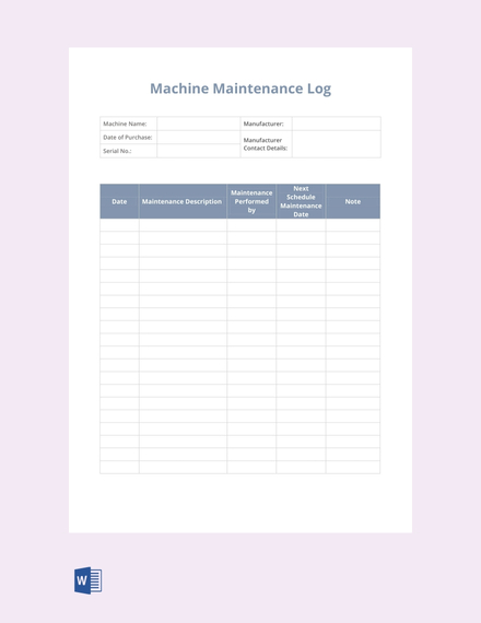 Log Sheet - 19+ Examples, Format, Pdf | Examples