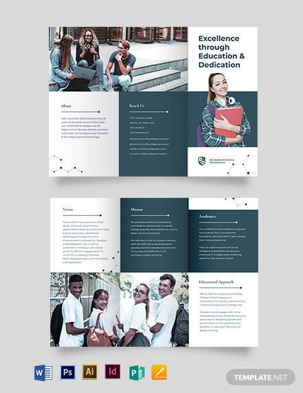 Education Trifold Brochure - 17+ Examples, Format, Pdf | Examples