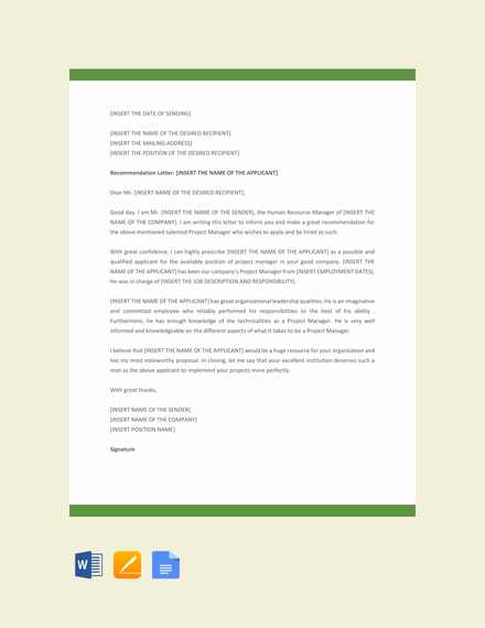 Reference Letters Examples 24 In Templates In Word Pages Docs PDF 