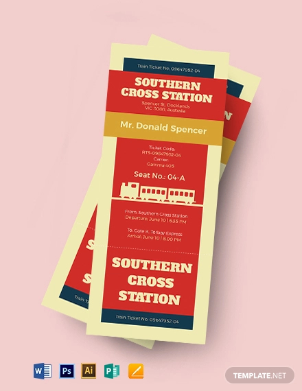 Vector Train Ticket - 11+ Examples, Format, Sample | Examples