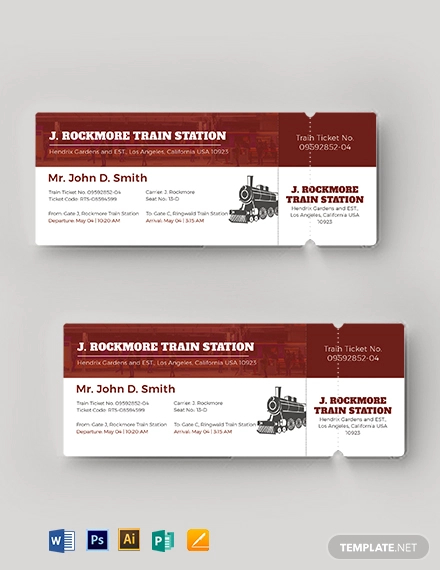 Vector Train Ticket - 11+ Examples, Format, Sample | Examples