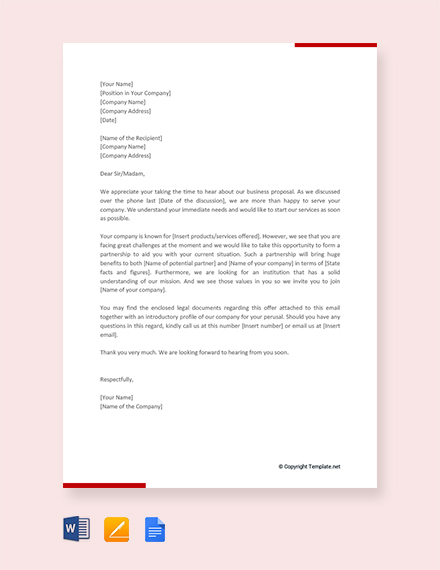 Business Proposal Letter 38 Examples Format Pdf Examples