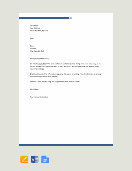 Friendly Letter 14 Examples Format Sample Examples