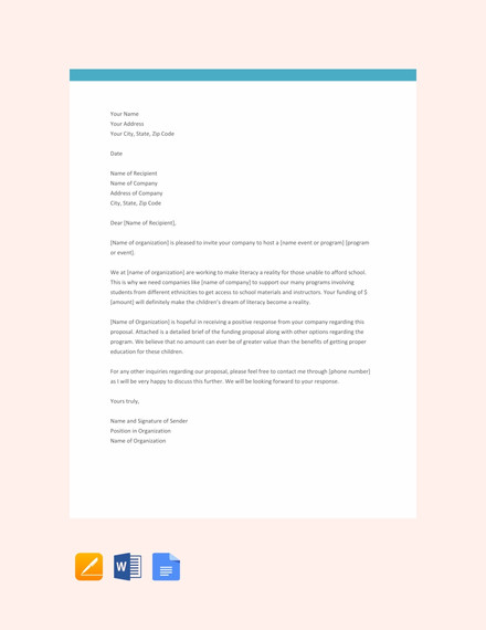 Proposal Letter - 66+ Examples, Format, How to Start, PDF