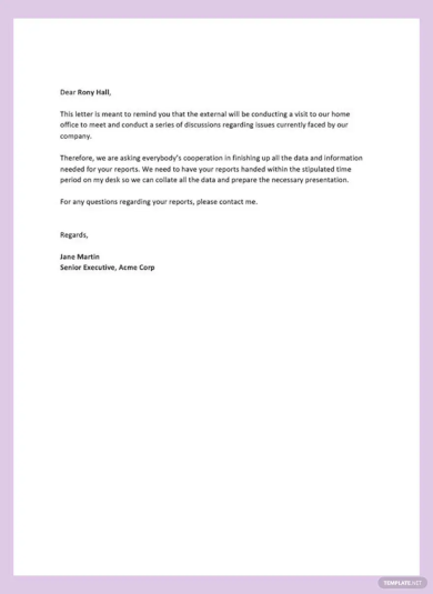 Reminder Letter - 26+ Examples, Format, Sample | Examples