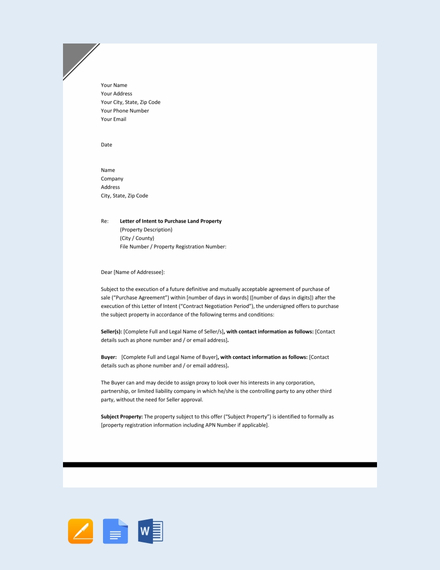 Letters Of Intent 21 Examples Format Sample Examples
