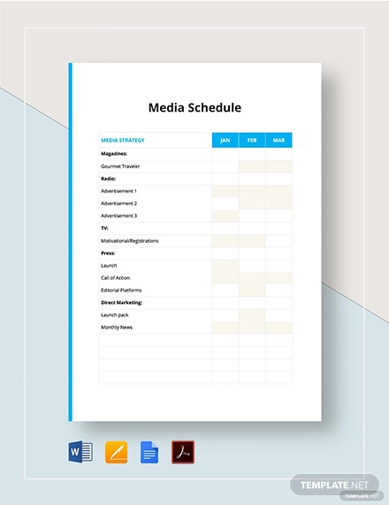 14 Media Schedule Examples Examples 14 Media Schedule Examples Examples