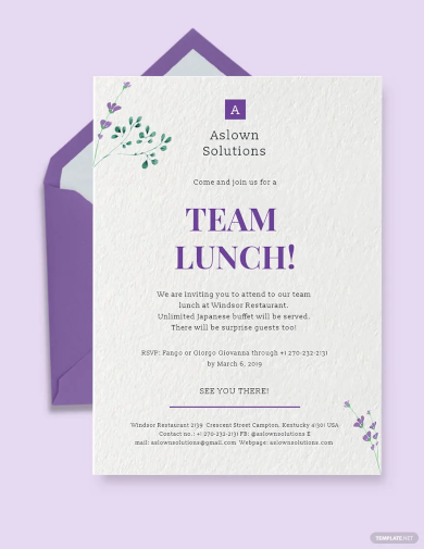 Lunch Invitation Examples - 34+ Templates, and Design Ideas - PSD, AI ...