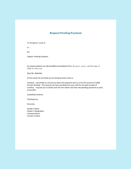 Reminder Letter - 26+ Examples, Format, Sample | Examples