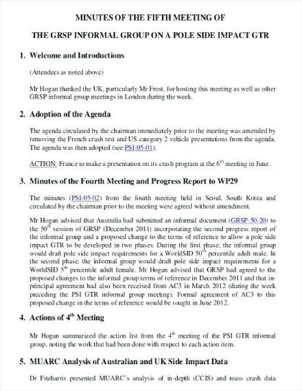 20+ Meeting Minutes Templates - PDF, Word, Google Docs | Examples