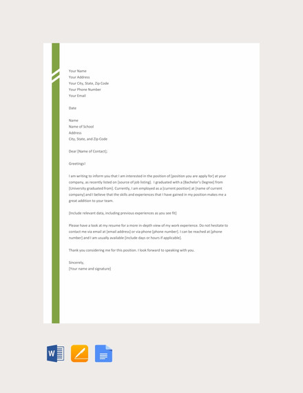 Simple Application Letter 32 Examples Format Sample Examples