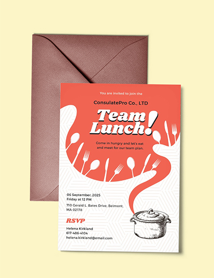 Lunch Invitation Examples - 34+ Templates, and Design Ideas - PSD, AI ...