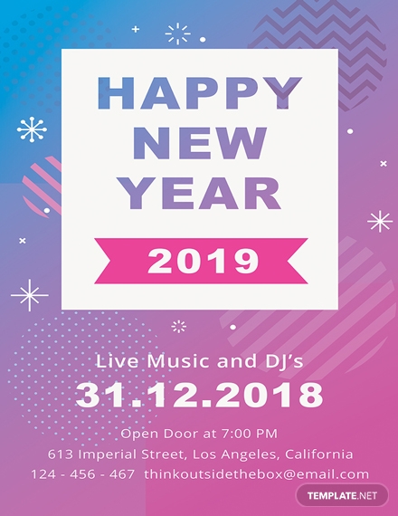 New Year Poster - 19+ Examples, Format, Pdf | Examples