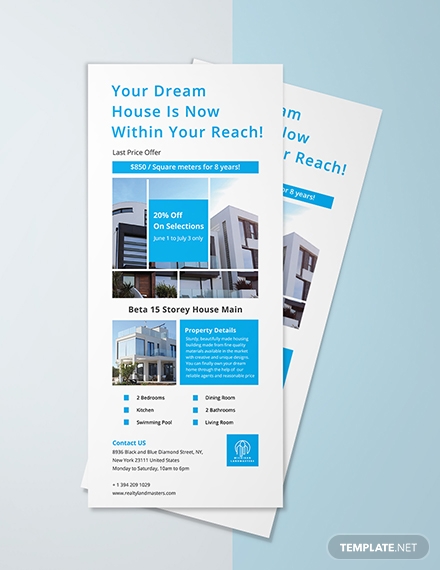 Real Estate Rack Card - 15+ Examples, Format, Pdf | Examples