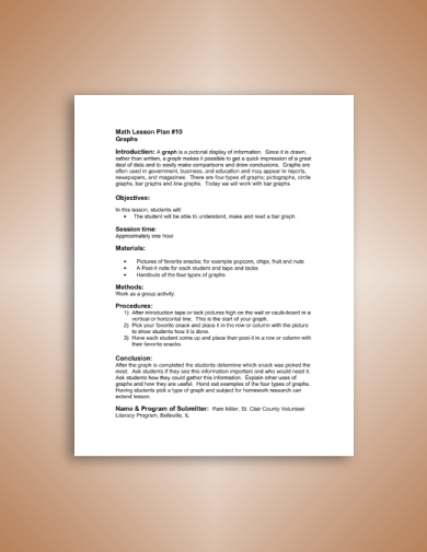 10 Best Math Lesson Plan Examples Templates Download Now Examples