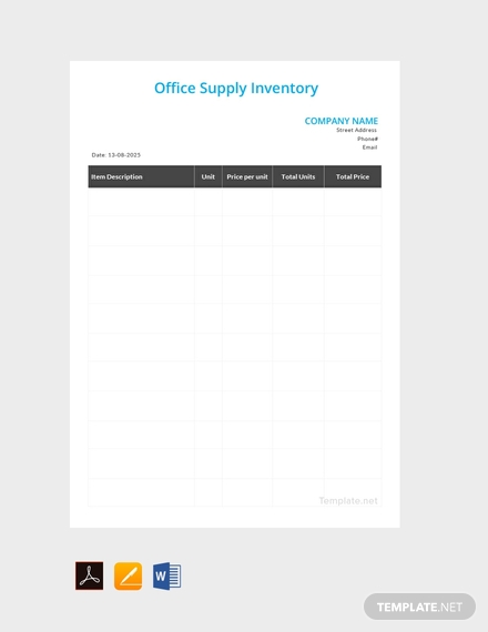 Best Inventory Examples - 15+ Templates in Word (Download Now) | Examples