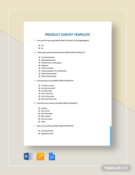 Product Survey 7 Examples Format Pdf Examples
