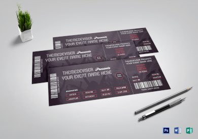 Concert Ticket - 30+ Examples, Format, Pdf | Examples
